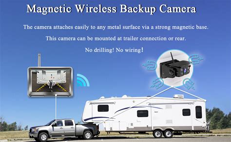 Magnetic Wireless Backup Camera 5 Inch Monitor System