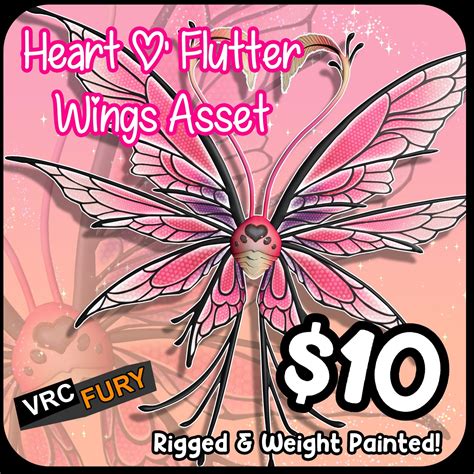 Heart O Flutter Wings Asset — Art By Neffertity