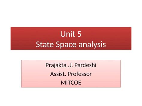 Pptx State Space Analysis Shortcut Rules Control Systems Dokumen Tips
