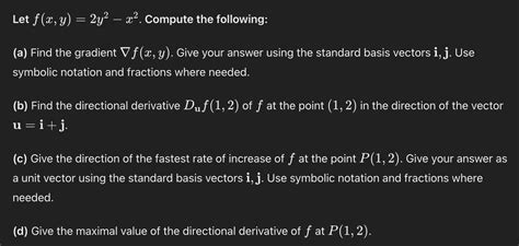Solved Let Fxy2y2 X2 ﻿compute The Followinga ﻿find