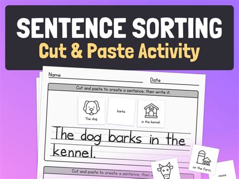 Writing Sentences Worksheets Handwriting And Sentence Structure With