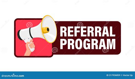 Referral Program Hand Hold Megaphone Speaker For Announce Attention