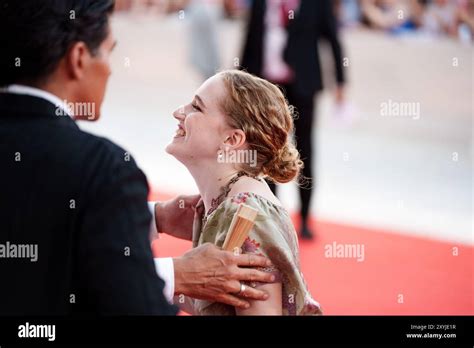 Venice Italy August 29 2024 Attend The Red Carpet Of Leopardi At