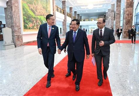 ជំនួបជាមួយសម្តេចតេជោ ហ៊ុន សែន នាយករដ្ឋមន្ត្រីថៃ ថ្លែងអំណរគុណពលករខ្មែរ