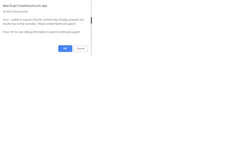 Error Message When Learners Access Storyline Scorm Articulate