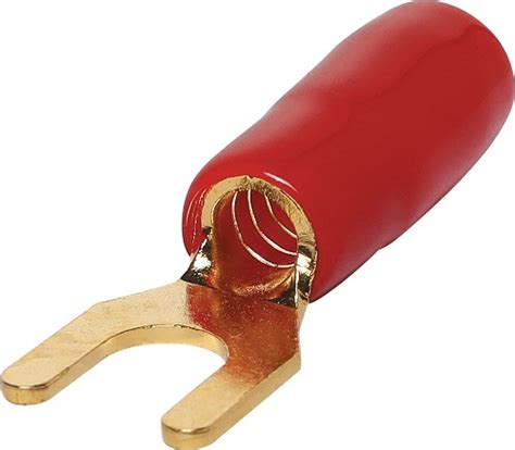 8g Red Crimp Fork Terminal