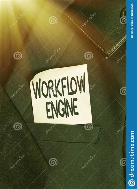 Text Sign Showing Workflow Engine Conceptual Photo Software