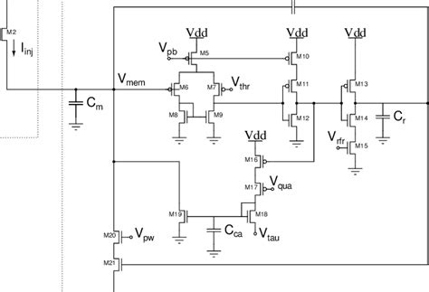 Circuit Diagram Of An Excitatory Synapse Left Box Connected To A