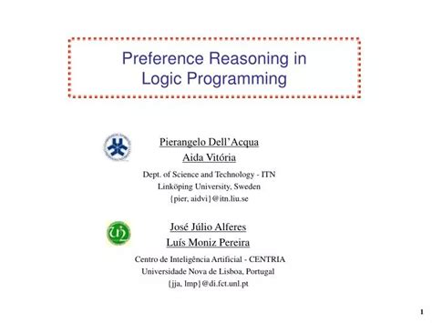ppt preference reasoning in logic programming powerpoint presentation