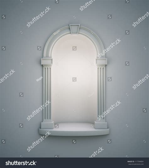 Classical Wall Niche Interior View Stock Illustration 117784804
