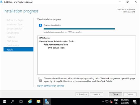 Windows Server 2016 DNS Server Install Server World