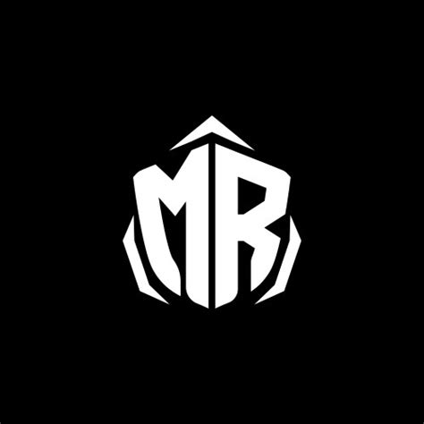 Mr Monogram Headphone And Microphone Style Vector Image