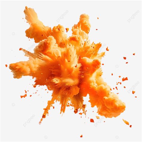 Orange Simple Explosion Effect Element Explosion Explosion Effect