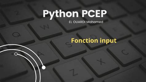 Python 3 Fonction Input Youtube