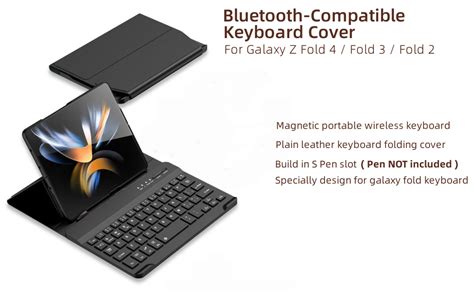 Voppton For Bluetooth Compatible Keyboard For Samsung Galaxy Z Fold 4 3 2 Phone