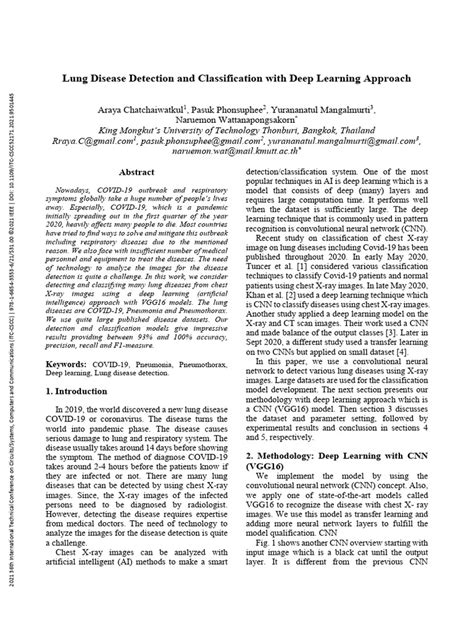 Lungdiseasedetectionandclassificationwithdeeplearningapproach Pdf Deep Learning