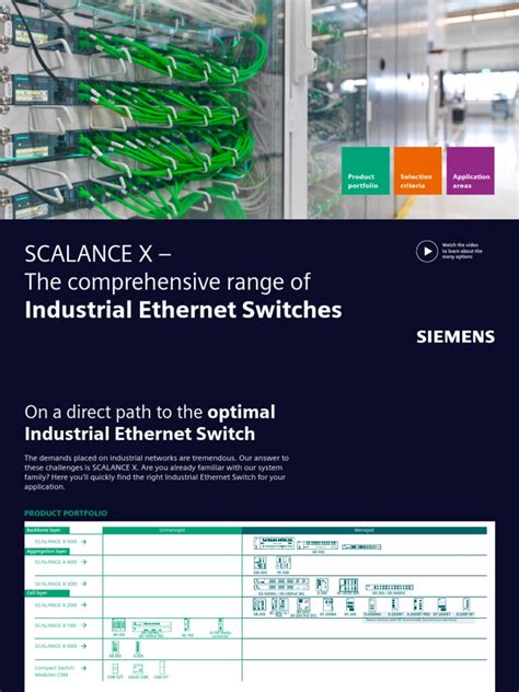Scalance X Ie Switches Interactive Pdf Network Switch Ethernet