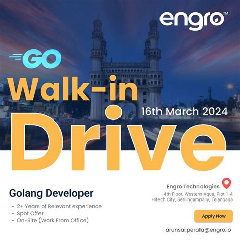Arun Sai On Linkedin Hiringalert Walkindrive Golangdeveloper
