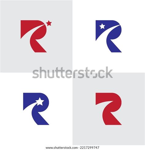 Set Vector Illustrations Letter R Star Stock Vector Royalty Free Shutterstock