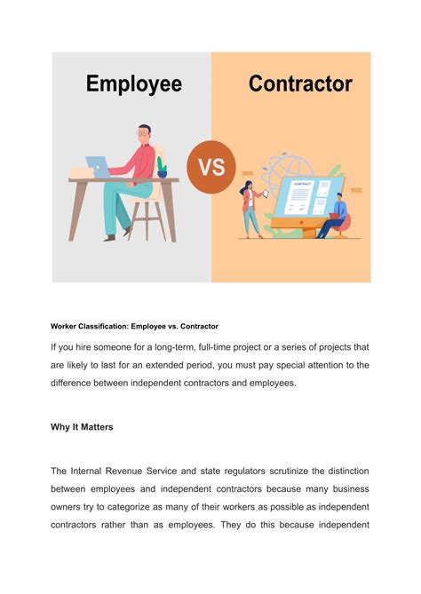 Ppt Worker Classification Employee Vs Contractor Powerpoint Presentation Id10460500