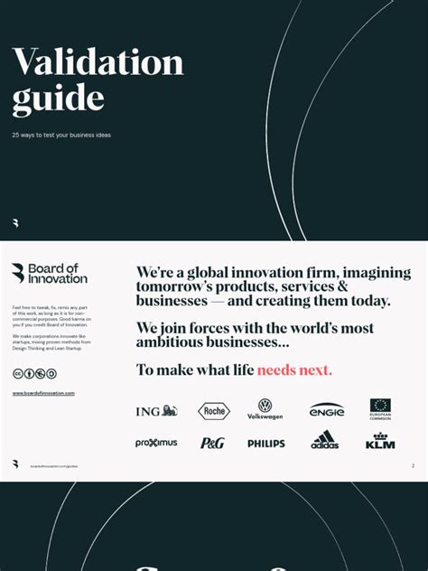 Validation Guide Board Of Innovation Pdf Experiment Hypothesis