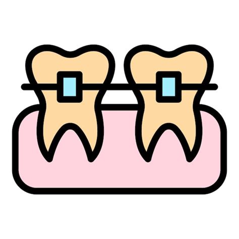 Premium Vector Medical Braces Icon Outline Medical Braces Vector Icon Color Flat Isolated