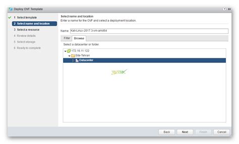 نحوه Deploy کردن فایل OVF در VCenter