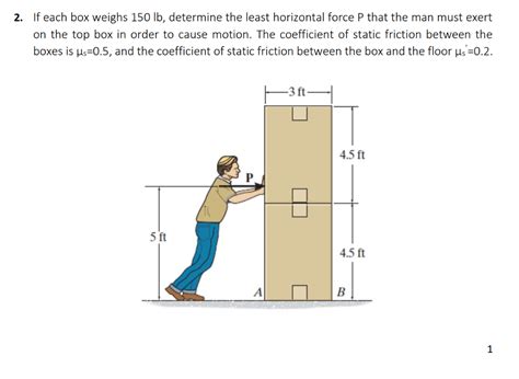 Solved 2 If Each Box Weighs 150 Lb Determine The Least