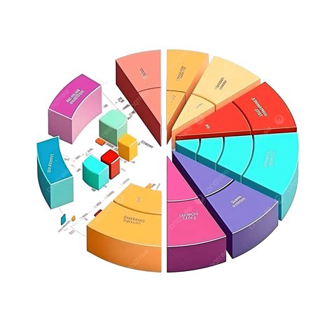 3d Pie Chart Percentage Infographic Isometric Puzzle Circular Template Report Business Analytics