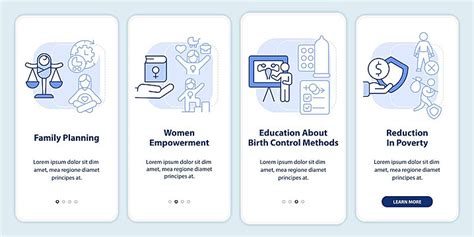 Mobile App Screen In Light Blue Onboarding Solutions For Overpopulation Vector Mockup