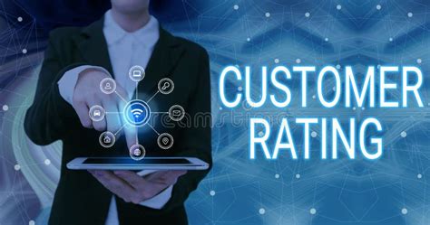 Hand Writing Sign Customer Rating Concept Meaning Each Point Of The