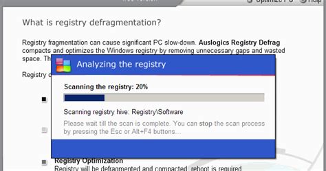 Insights And Rants The Great Defrag Shootout V Auslogics Registry Defrag 4 0