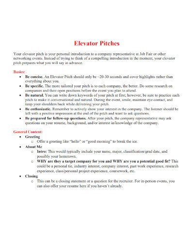 Elevator Pitch - 41+ Examples, How to do, PDF