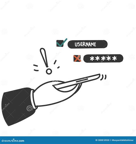 Wrong Password Isolated Cartoon Vector Illustrations Cartoondealer