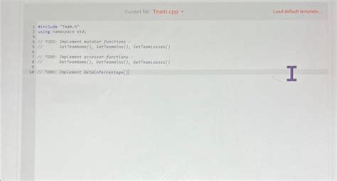 Solved Given Main0 Define The Team Class In Files Team