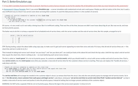 Solved Part 3 Bettersimulationcpp If You Didnt