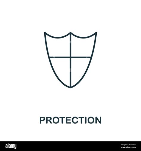 Protection Thin Line Icon Creative Simple Design From Security Icons