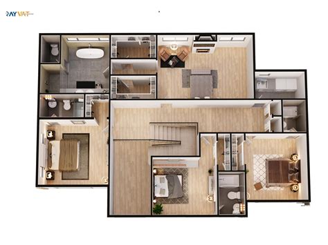 3d Floor Plan Rendering Portfolio 3d Architectural Floor Plans Portfolio