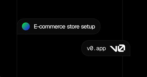 E Commerce Store Setup V0 By Vercel