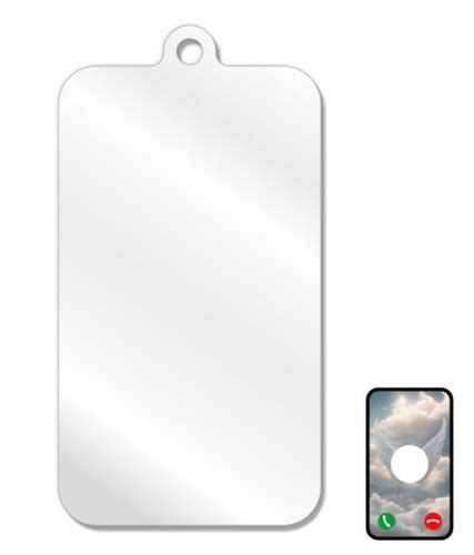 Acrylic Rectangle Phone Key Ring Blanks R Us