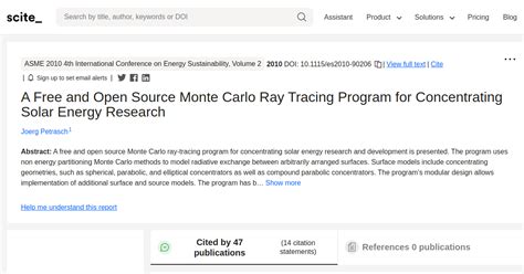 A Free And Open Source Monte Carlo Ray Tracing Program For Concentrating Solar Energy Research