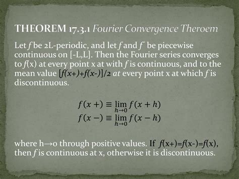 PPT Fourier Series Fourier Integral Fourier Transform PowerPoint Presentation ID