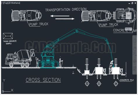 Concrete Pump Dwg Block