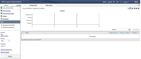Configuring The Cognos Environment
