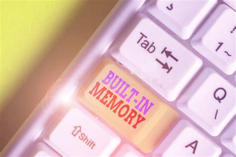 handwriting text built in memory concept meaning device or feature are