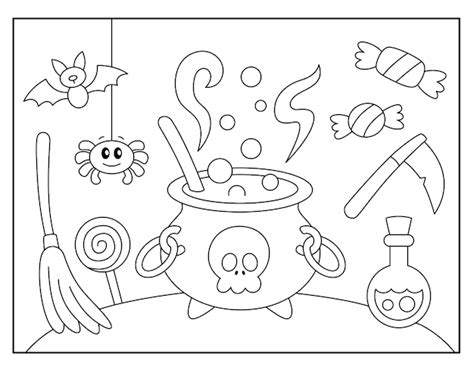 어린이 들 을 위한 할로윈 컬러링 페이지 프리미엄 벡터 어린이 들 을 위한 할로윈 컬러링 페이지 프리미엄 벡터