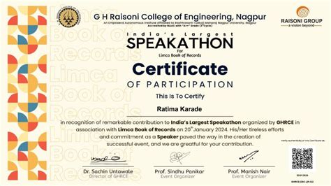 Ratima Karade On Linkedin Limcaspeakathon Raisonicollege