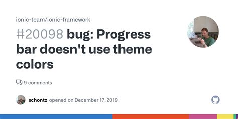 Bug Progress Bar Doesnt Use Theme Colors · Issue 20098 · Ionic Team