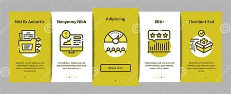 software testing and analysis onboarding elements icons set vector