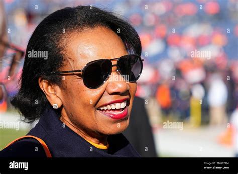 Denver Broncos Owner Condoleezza Rice Looks On Before An Nfl Football